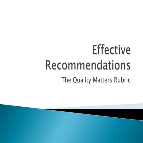 5 Characteristics of an Effective Recommendation | PPTX