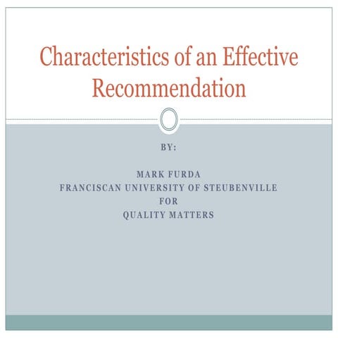 Effective recommendations | PPTX