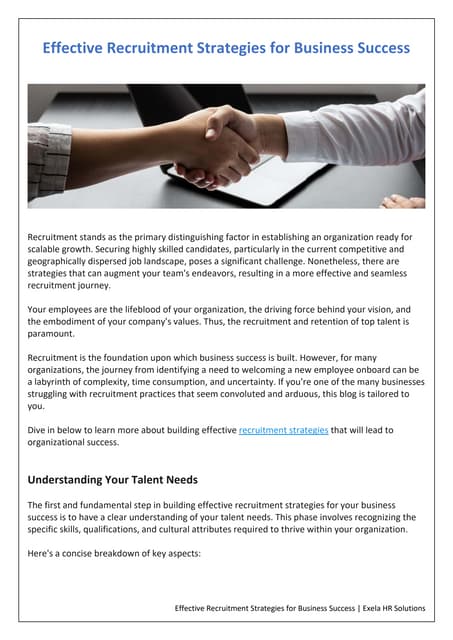 Recruitment Strategy.pptx | Resume Writing and Advice | Job Search