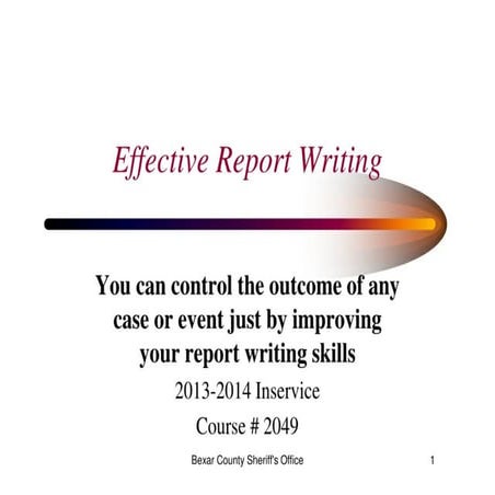 Effective Report Writing | PPT