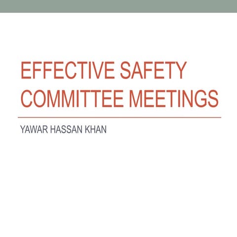 Hospital safety committee ptlls assignment 1 | PPTX