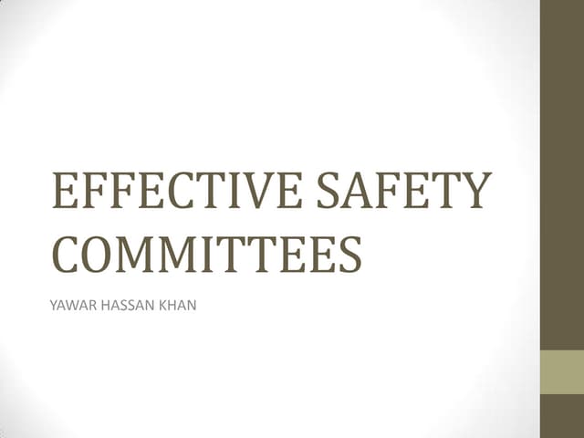 Safety commitee meeting | PPT | Events