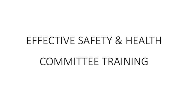 Rule 1040: Safety Committee and Their Responsibility | PPTX