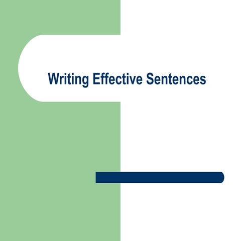Effective sentences | PPT