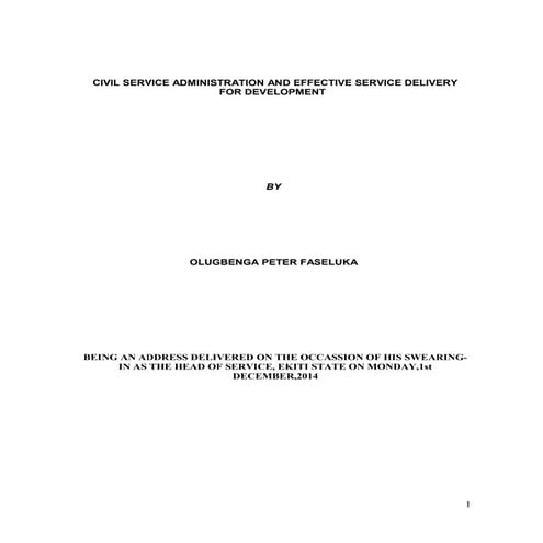 Effective service delivery | PDF