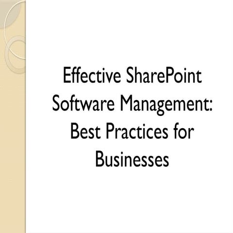 Effective SharePoint Software Management.pptx