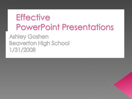 Effective PowerPoint | PPT