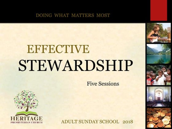 Effective Stewardship - Session 1 | PPTX | Christianity | Religion ...