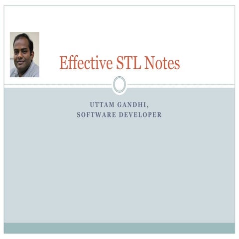 Effective Stl Notes Ppt