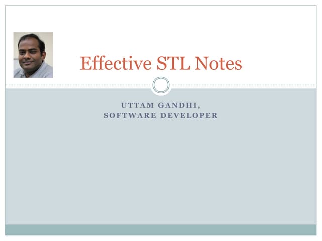 Effective Stl Notes Ppt