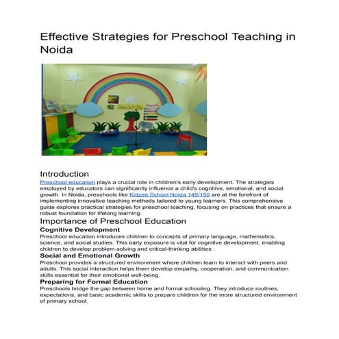 Effective Strategies for Preschool Teaching in Noida.pdf