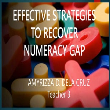 Effective strategies to recover numeracy gap.pptx
