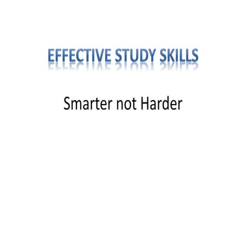 Effective study skills | PPT