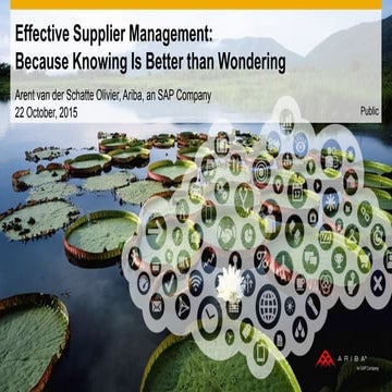 Effective Supplier Management: Because Knowing Is Better than Wondering ...