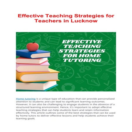 Effective Teaching strategies for teachers in Lucknow.pdf