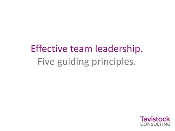 Effective Team Leadership | PPT