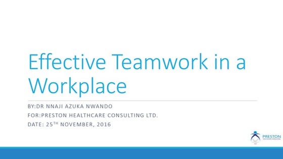 Teamwork in the Workplace | PPTX