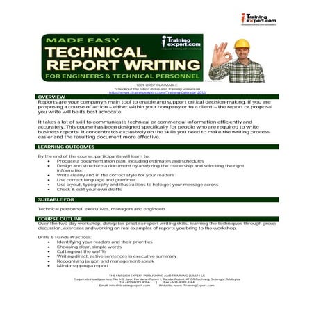 Effective technical report writing for engineers and techinical ...