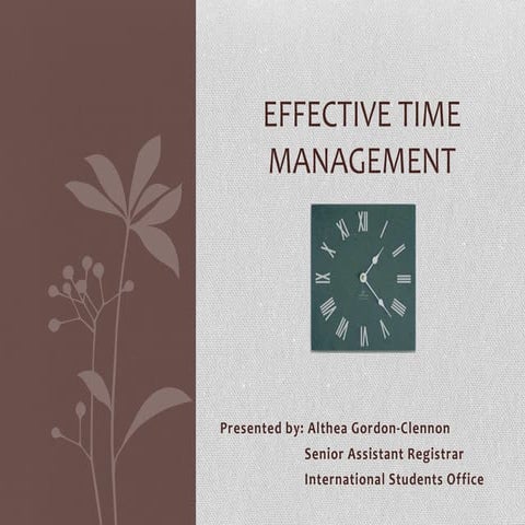 Effective Time Management | PDF