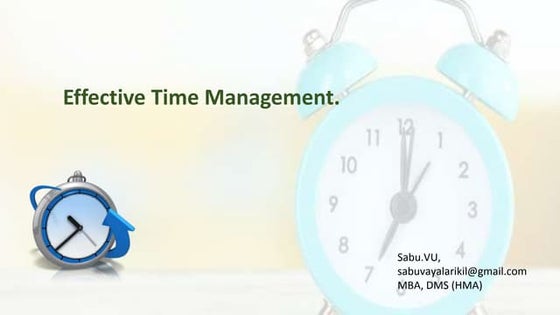 Effective time management | PPT