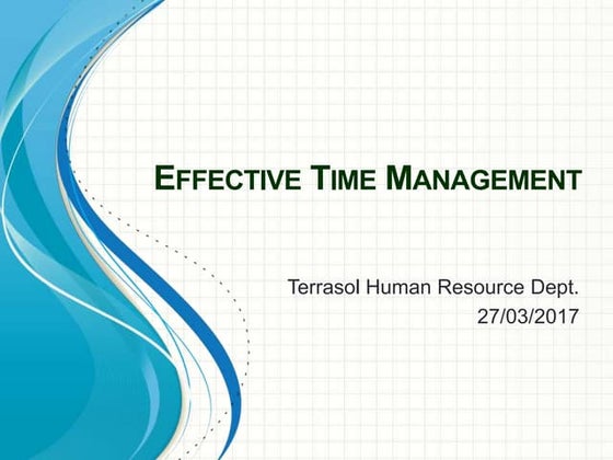 TIME MANAGEMENT POWERPOINT | PPT