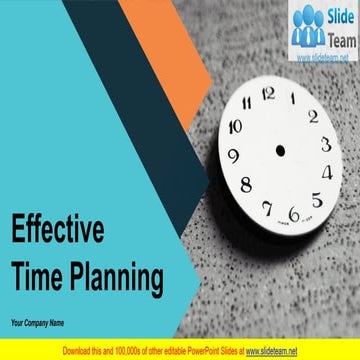 Effective Time Planning PowerPoint Presentation Slides | PDF