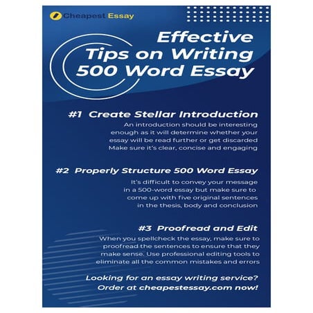 Effective tips on writing 500 word essay | PDF