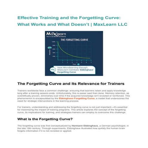 Effective Training and the Forgetting Curve_ What Works and What Doesn’t _ MaxLearn LLC.pdf