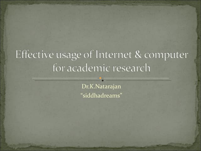 Role of computers in research | PDF