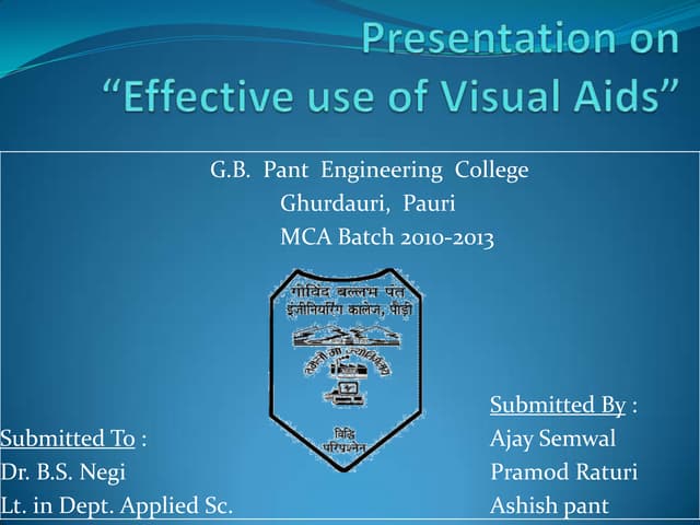 Visual Aids and Its Types | PPTX