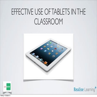 Effective us of tablets in the classroom | PDF