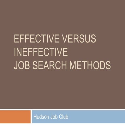 Effective versus ineffective (1) | PPTX | Resume Writing and Advice ...