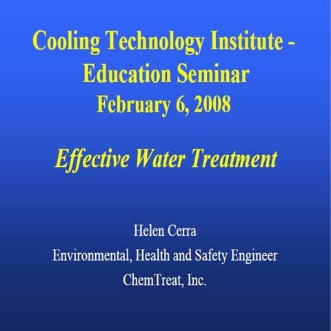 Effective Water Treatment - ChemTreat | PDF