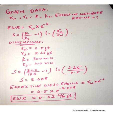 Effective wellbore radius | PDF