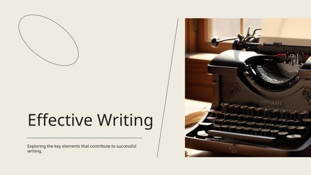 Five Elements of Good Writing.ppt