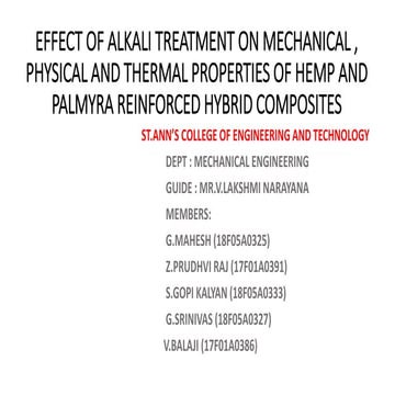 EFFECT OF ALKALI TREATMENT ON MECHANICAL , PHYSICAL first review.pptx