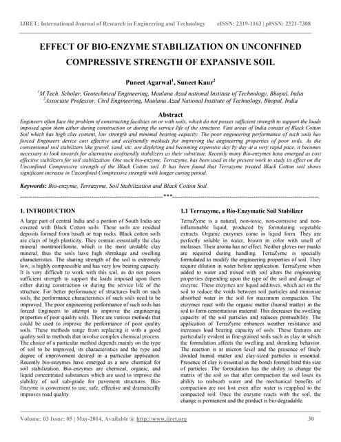 A review on stabilization of soil using bio enzyme | PDF