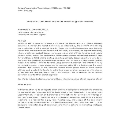 Movies and Mood Psychology Study | DOCX