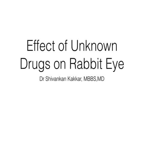 Effect of drugs on rabbits eye | PDF
