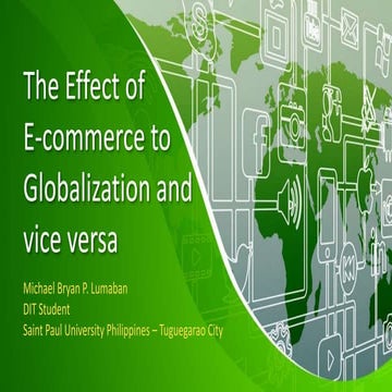Effects of E-commerce to Globalization | PPTX
