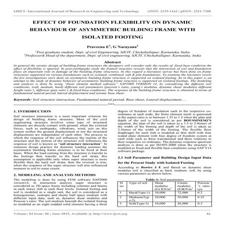 Effect of foundation flexibility on dynamic behaviour of asymmetric ...