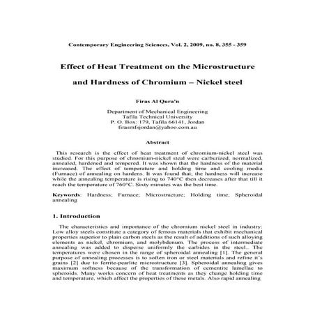 Effect of heat treatment on the microstructure | PDF