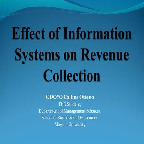 Effect of information systems on revenue collection | PPT