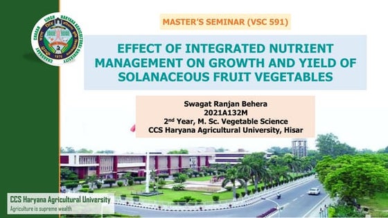 Integrated Nutrient Management (INM) | PPTX