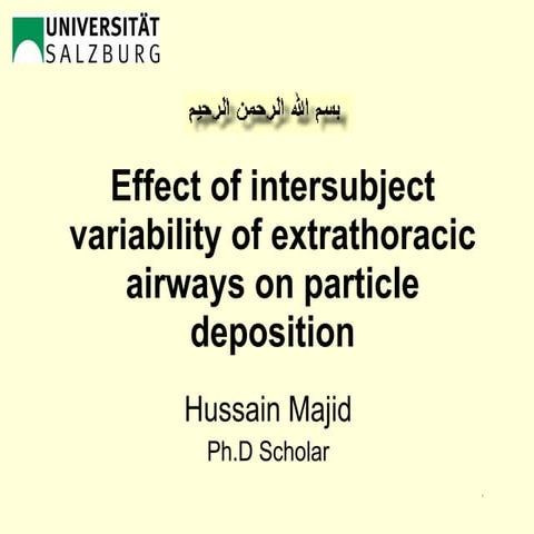 Effect of intersubject variability of extrathoracic airways on particle ...