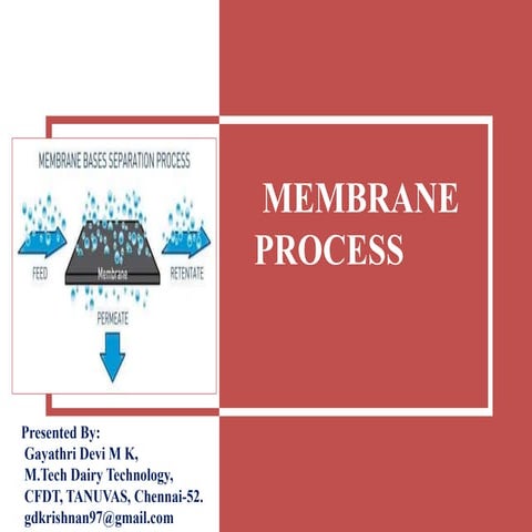 Effect of milk constituents on membrane process | PPTX