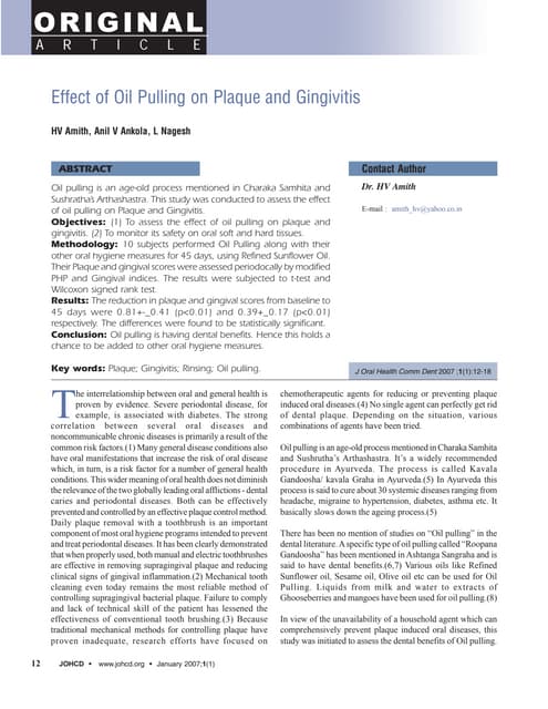 Plaque Indices commonly used in dentistry | PDF