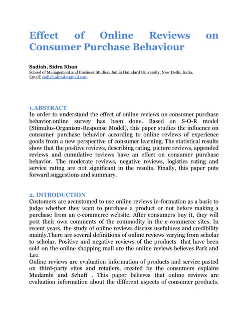 Questionnaire on consumer behaviour on cosmetic product | PDF