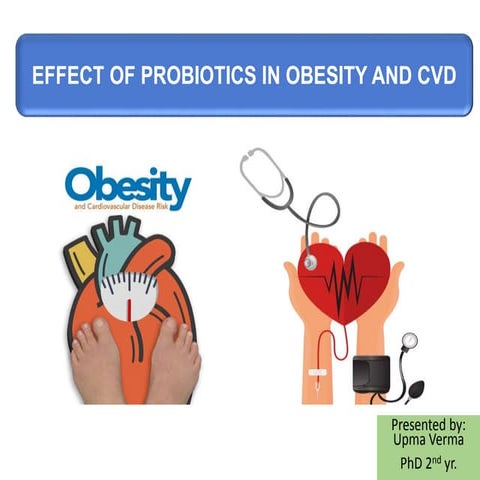 Effect of probiotics in obesity and cvd | PPTX