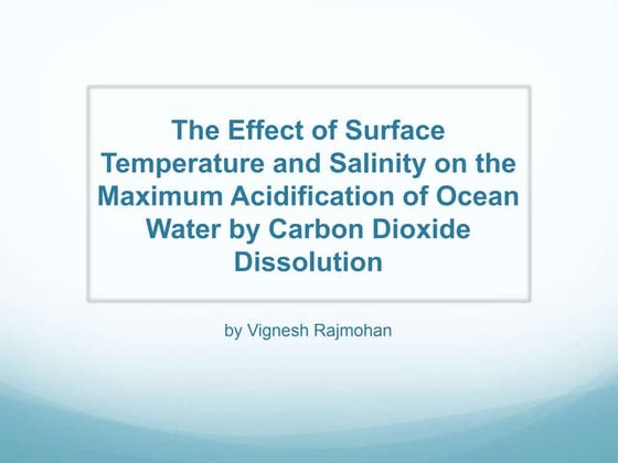 Salinity | PPT | Chemistry | Science